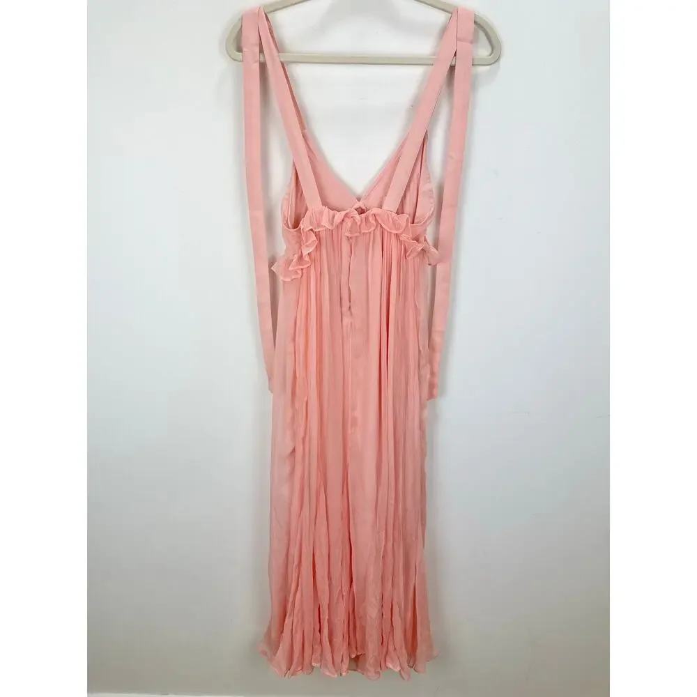 J. Crew | Dresses | Jcrew Collection Ruffle Trim Midi Dress Crinkle ...